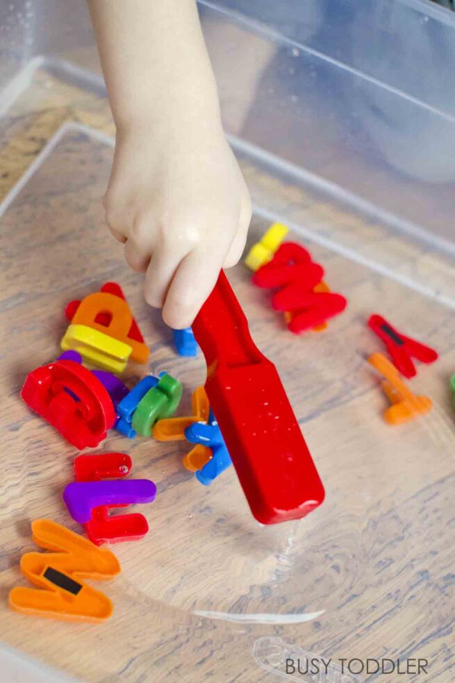 Magnetic Alphabet Fishing - Busy Toddler