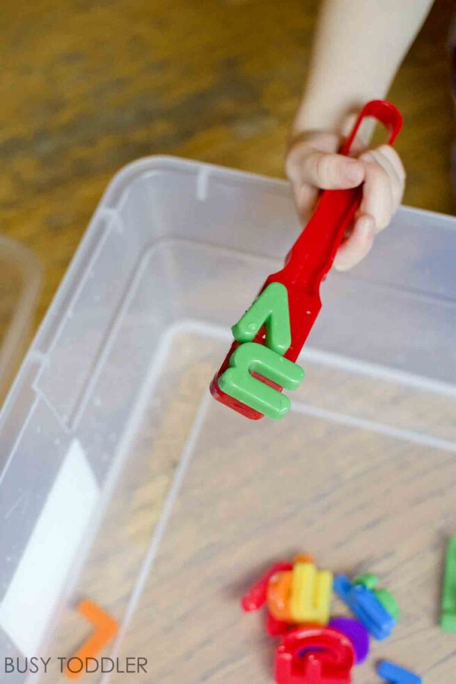 Magnetic Alphabet Fishing - Busy Toddler