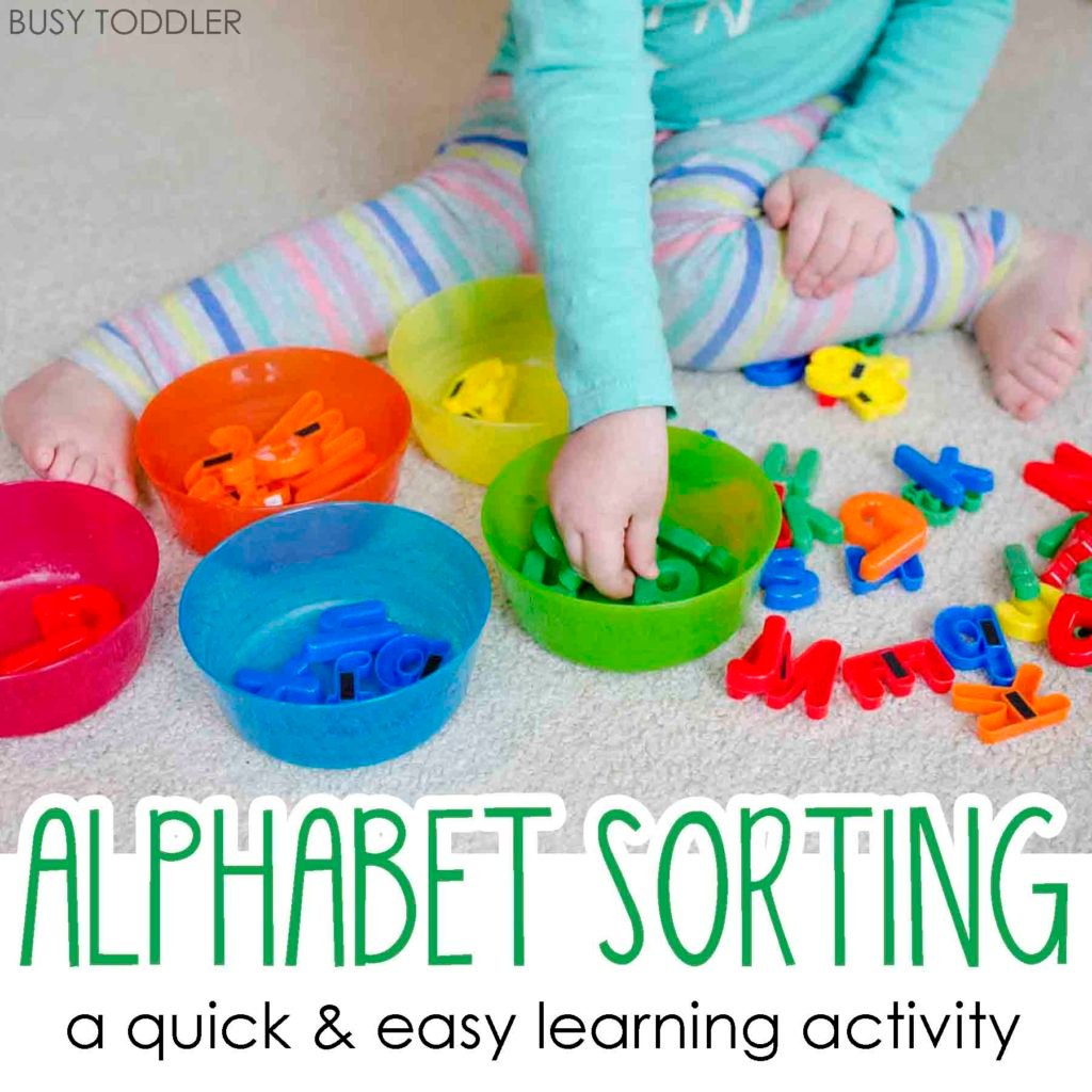 ABC Sort: Toddler Literacy Activity - Busy Toddler