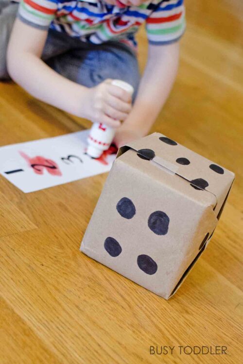 Roll & Cross Math Game - Busy Toddler