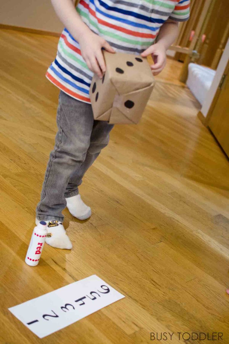 Roll & Cross Math Game - Busy Toddler