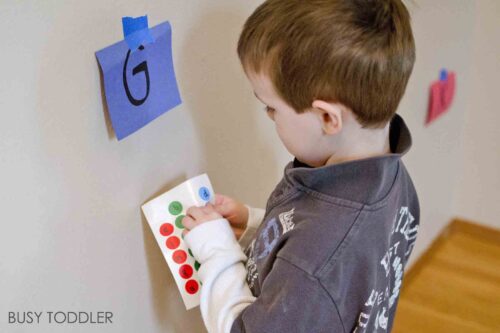Alphabet Sticker Match - Busy Toddler