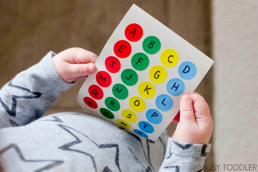 Alphabet Sticker Match - Busy Toddler
