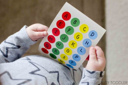 Alphabet Sticker Match - Busy Toddler