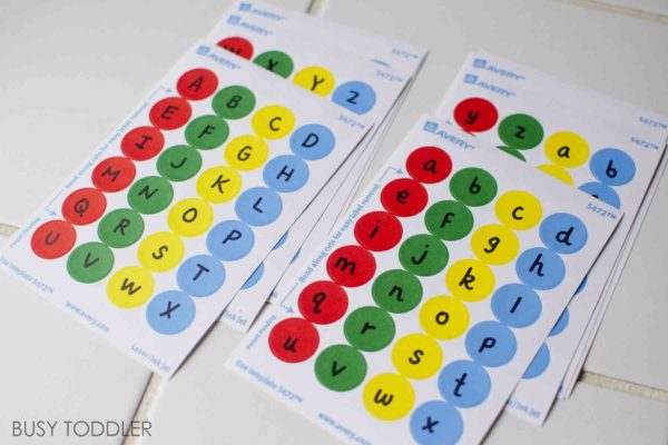 Alphabet Sticker Match - Busy Toddler