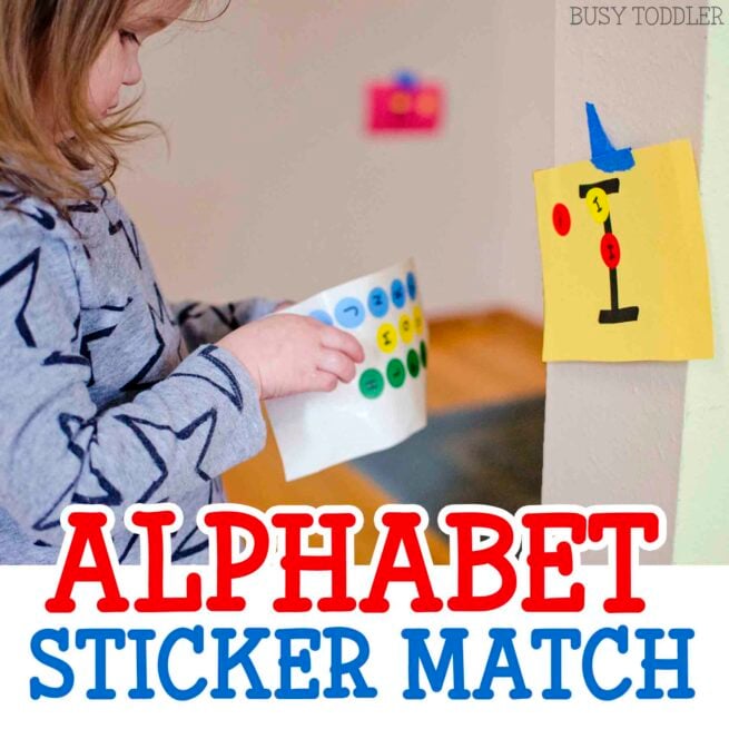 Alphabet Sticker Match - Busy Toddler