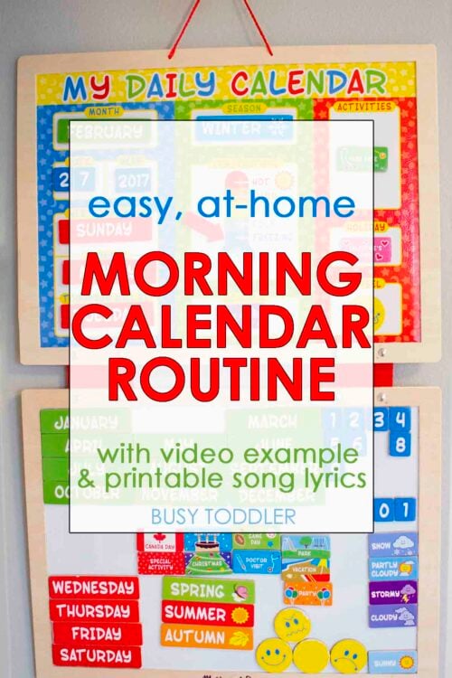 Easy Morning Calendar Routine - Busy Toddler