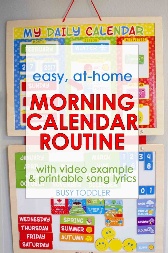 Easy Morning Calendar Routine - Busy Toddler