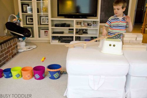 Train Track Skee Ball - Busy Toddler