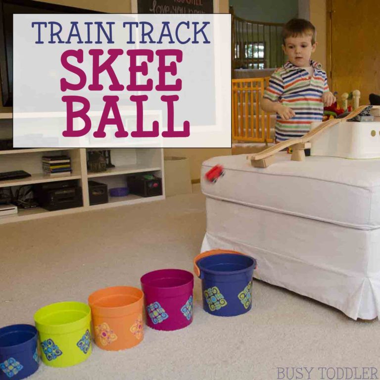 Train Track Skee Ball - Busy Toddler