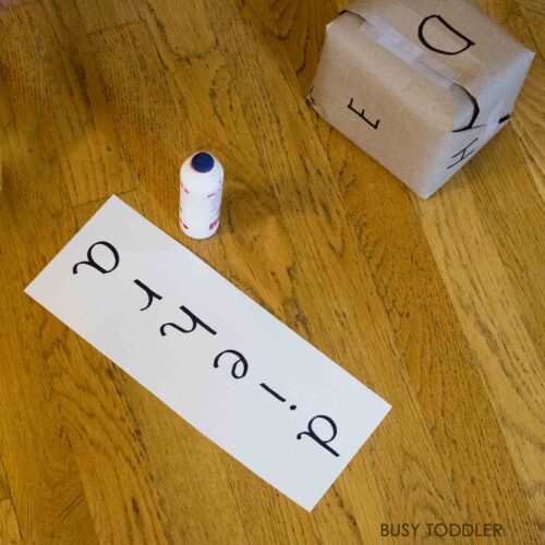 Simple DIY Alphabet Game - Busy Toddler