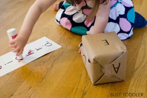 Simple DIY Alphabet Game - Busy Toddler