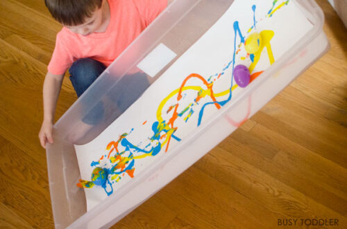 Easter Egg Roll & Paint - Busy Toddler