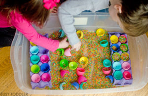 Easter Sensory Bin - Busy Toddler