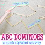 Easy Alphabet Dominoes - Busy Toddler
