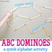 Easy Alphabet Dominoes - Busy Toddler