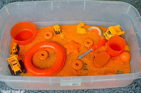 Favorite Color Sensory Bin - Busy Toddler