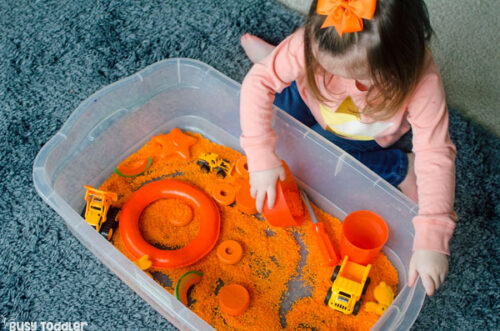 Favorite Color Sensory Bin - Busy Toddler