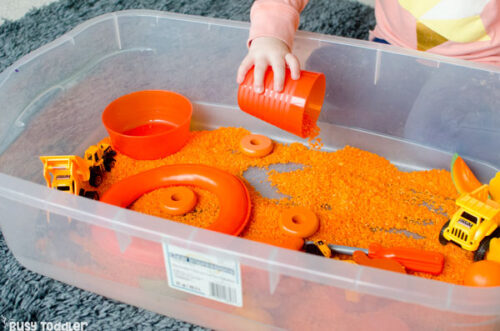 Favorite Color Sensory Bin - Busy Toddler