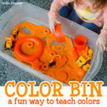 Favorite Color Sensory Bin - Busy Toddler