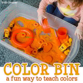Favorite Color Sensory Bin - Busy Toddler