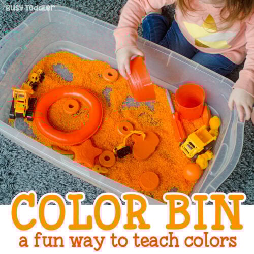 Favorite Color Sensory Bin - Busy Toddler