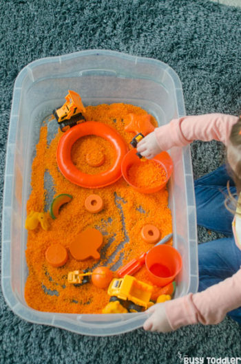 Favorite Color Sensory Bin - Busy Toddler