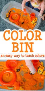Favorite Color Sensory Bin - Busy Toddler
