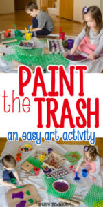Paint the Trash: Easy Process Art - Busy Toddler