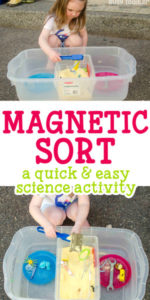 Easy Magnetic Sorting Activity - Busy Toddler