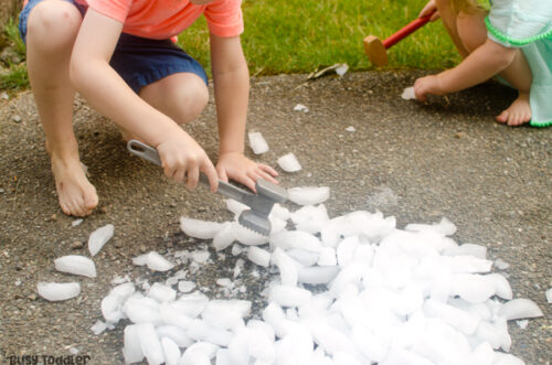 Easy Summer Activity: Ice Smash Game - Busy Toddler