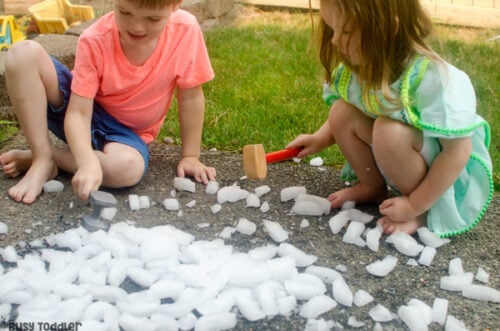 Easy Summer Activity: Ice Smash Game - Busy Toddler
