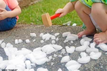 Easy Summer Activity: Ice Smash Game - Busy Toddler