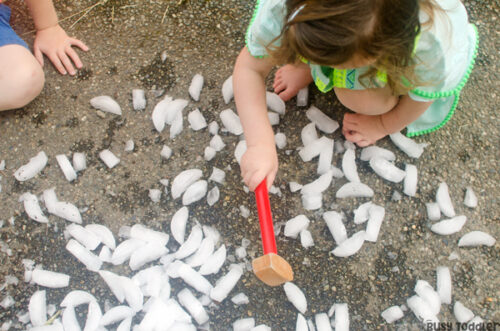 Easy Summer Activity: Ice Smash Game - Busy Toddler