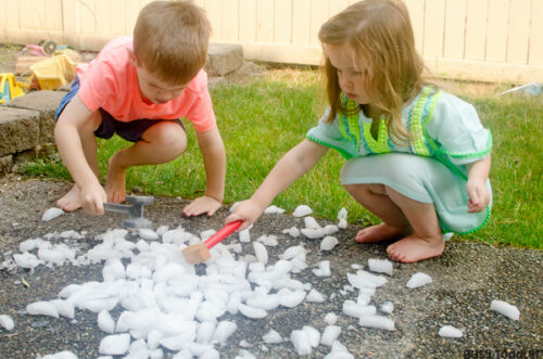 Easy Summer Activity: Ice Smash Game - Busy Toddler