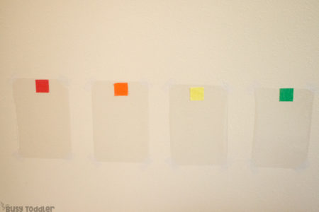 Easy Sorting Activity: Sticky Color Sort - Busy Toddler