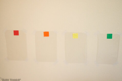 Easy Sorting Activity: Sticky Color Sort - Busy Toddler