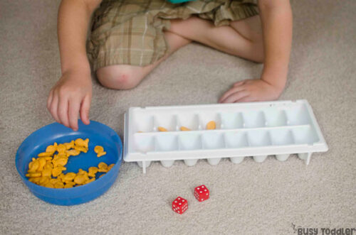 Roll & Count: A Munchie Math Activity - Busy Toddler