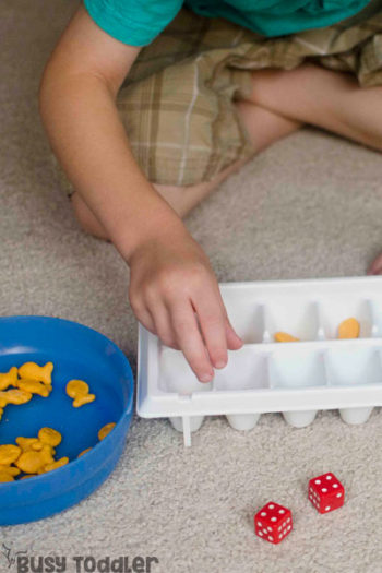 Roll & Count: A Munchie Math Activity - Busy Toddler