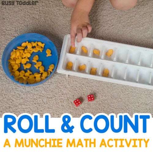 Roll & Count: A Munchie Math Activity - Busy Toddler