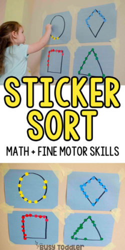 Sticker Shapes Toddler Activity - Busy Toddler