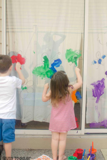 Giant Window Paint Activity - Busy Toddler
