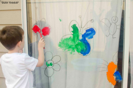 Giant Window Paint Activity - Busy Toddler