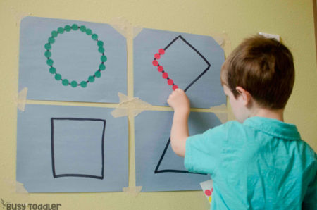 Sticker Shapes Toddler Activity - Busy Toddler