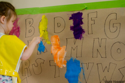 Easy Alphabet Painting Activity - Busy Toddler