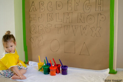 Easy Alphabet Painting Activity - Busy Toddler