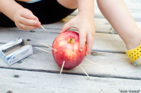 Apple Poke Fine Motor Activity - Busy Toddler