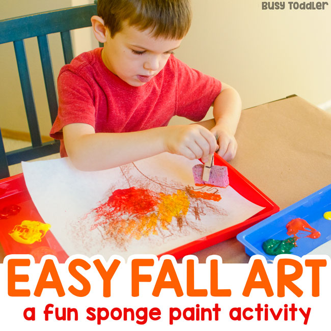 Easy Fall Art Activity Busy Toddler