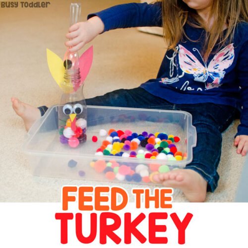 Feed the Turkey Thanksgiving Activity - Busy Toddler