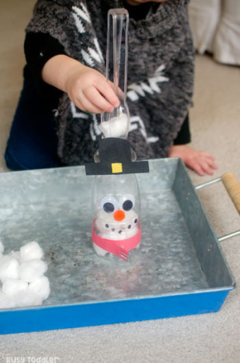 Feed the Snowman Winter Activity - Busy Toddler